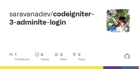 Github Saravanadevcodeigniter 3 Adminlte Login