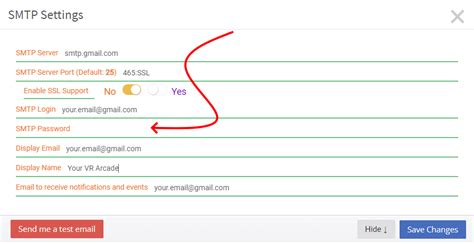 Gmail SMTP Settings Synthesis VR