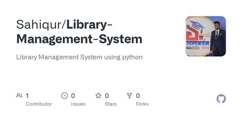 Github Sahiqur Library Management System Library Management System Using Python