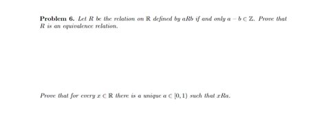 solved problem 6 let r be the relation on r defined by arb