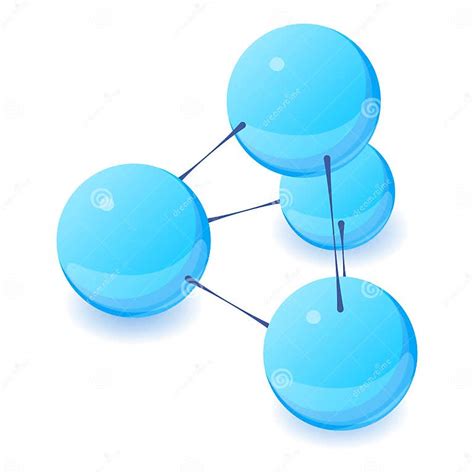 Interaction Molecule Icon Isometric 3d Style Stock Vector