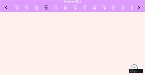 React Native Calendar Strip Examples CodeSandbox