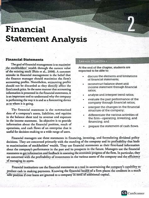 Fin 081chapter 2financial Statement Analysis Pdf