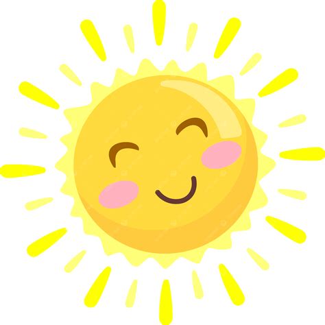 Vetor Plana Bonito Dos Desenhos Animados Feliz Sol Png Sol Cutesun