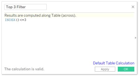 how to use index for easier top n tableau filters