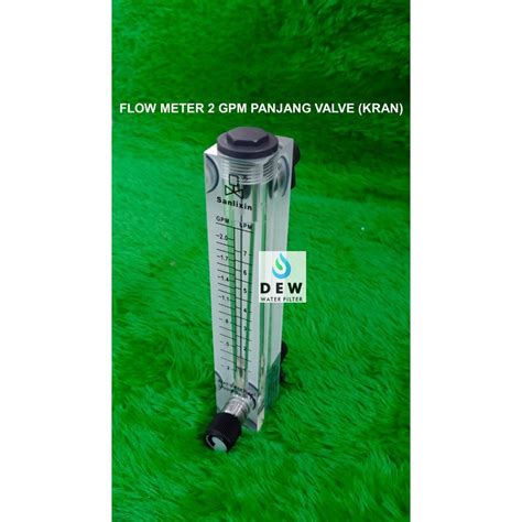 Jual Flow Meter 2 Gpm Panjang Valve Kran Shopee Indonesia