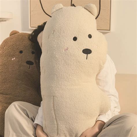 Bookaz 곰돌이 바디필로우 꿀잠 인형 캐릭터 수면 베개 쿠션 집들이 친구 선물 감도 깊은 취향 셀렉트샵 29cm