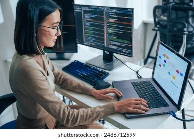 Asian Software Developers Working On Multiple Stock Photo Shutterstock