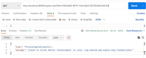 Error While Fetching The List Of Records From Specific Filter Discussion Questions Camunda