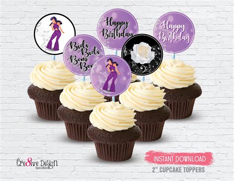 Selena Quintanilla Cupcake Toppers Selena Quintanilla Party Supplies