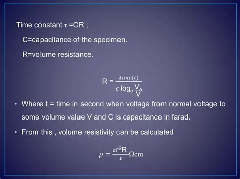 Measurement Of Dc Resistivity Ppt