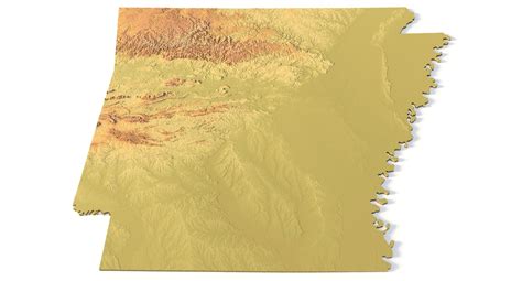 🗺️ Arkansas Topographic Map 3d Model For 3d Printing And Cnc Carving