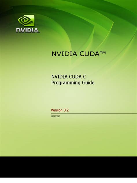 Cuda C Programming Guide Pdf Parallel Computing Thread Computing