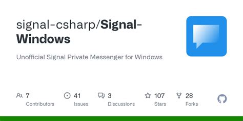 GitHub Signal Csharp Signal Windows Unofficial Signal Private Messenger For Windows