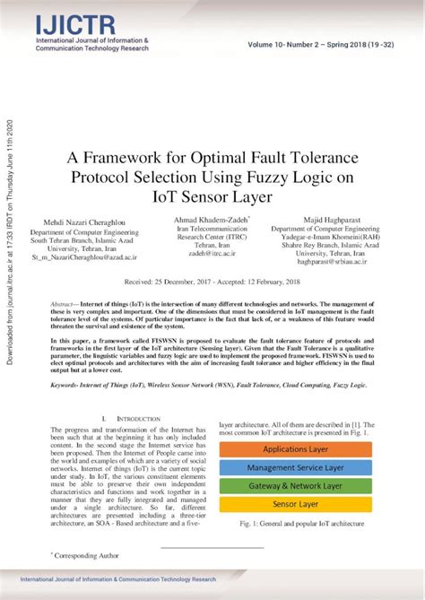 pdf a framework for optimal fault tolerance protocol selection