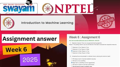 Nptel Introduction To Machine Learning Week 6 Assignment 6 Answers Solution Quiz2025 Jannptel