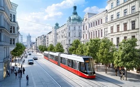 In A Sustainable City The Public Transportation System Exemplifies Efficient Eco Friendly