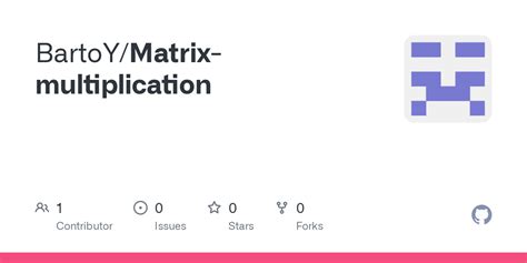 GitHub BartoY Matrix Multiplication