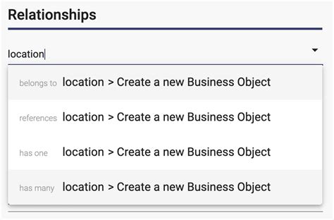 Business Object Relationships Apex Designer Documentation Site