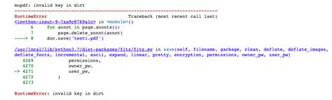 Pdf Python Mupdf Invalid Key In Dict Stack Overflow