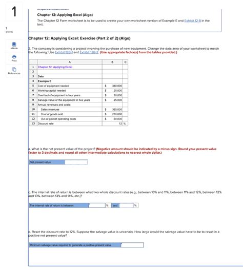solved chapter 12 applying excel algo the chapter 12 form