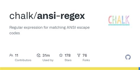 Github Chalkansi Regex Regular Expression For Matching Ansi Escape
