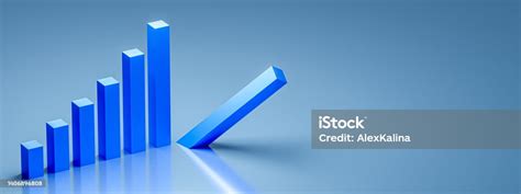 비즈니스 및 파산 개념 경기 침체와 빈 배경이 있는 파산 그래프 3차원 형태에 대한 스톡 사진 및 기타 이미지 3차원 형태