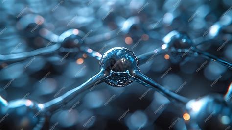 Titanium Ti Visualization Of Titanium Atom Crystal Lattice Showing