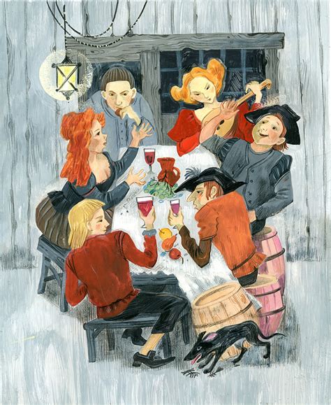 Иллюстрация Пир во время чумы А.С.Пушкин | Illustrators.ru