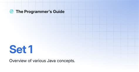Language Essentials The Programmers Guide