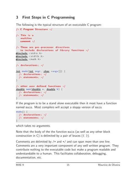 C Program Printf Format Specifiers