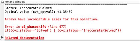 a cvx status solved if statement problem cvx forum a community