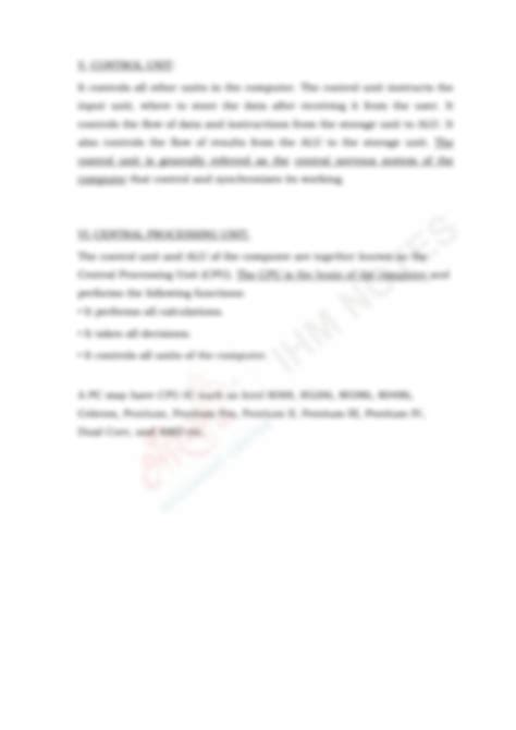 Solution Ihm 1st Sem Notes Application Of Computers Unit 9 Block