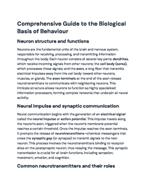 Comprehensive Overview Of Cns Pns And Neurotransmitter Functions Comprehensive Guide To The
