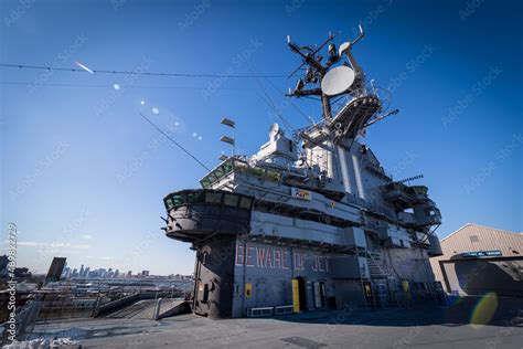 View Of The Island The Tactical And Operational Brain Of The Aircraft Carrier Uss Intrepid