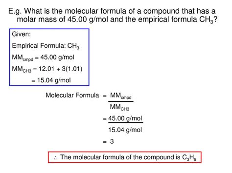 SS Chemistry Lesson Note On Empirical And Molecular Formulae Erudites Academy