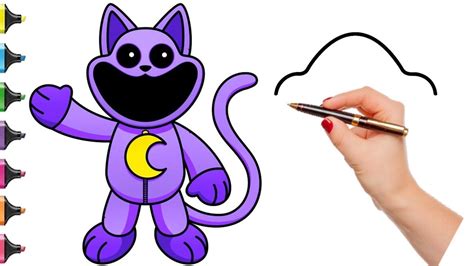 Drawing Catnap From Poppy Playtime Chapter Smiling Critters Tutorial YouTube