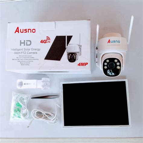 Ausno 4mp 4g Intelligent Solar Energy Alert Ptz Outdoor Mini Camera