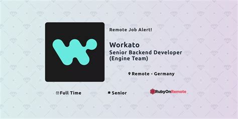 Join Workato As A Senior Backend Developer Engine Team Rrubyonremote