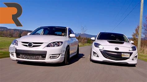 450hp 2nd Gen Mazdaspeed 3 Meets A Stealthy 1st Gen Mazdaspeed 3