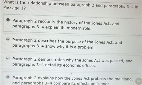 Solved What Is The Relationship Between Paragraph 2 And Paragraphs 3 4