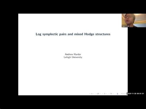 Free Video Log Symplectic Pairs And Mixed Hodge Structures From IMSA Class Central