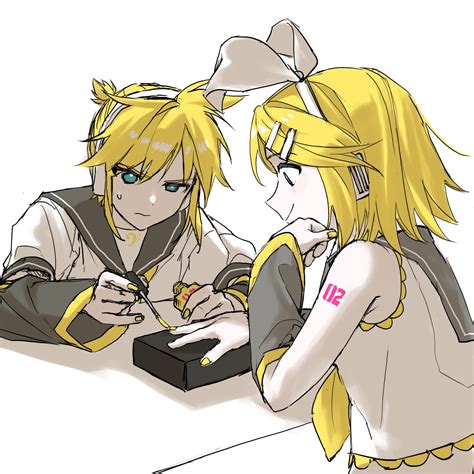 Kagamine Rin And Kagamine Len Vocaloid Drawn By Kanononoring Danbooru