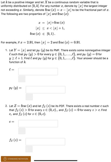 Let K Be A Positive Integer And Let X Be A Continuous Random Variable