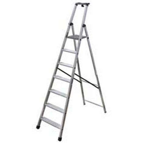 SCALA IN ALLUMINIO QUADRA EN131 9 GRADINI CM 62X14X265H 205H PEDANA KG 11 2