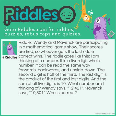 Finals Of A Math Game Riddle And Answer Riddles