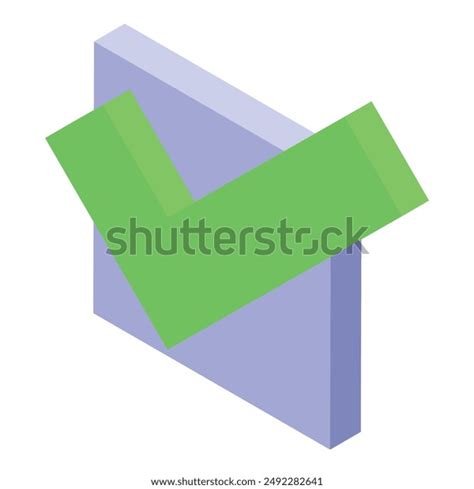Green Check Mark Hovering Over Abstract Stock Vector Royalty Free