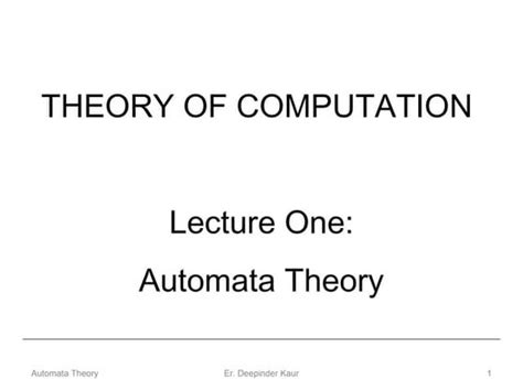 introduction to finite automata ppt