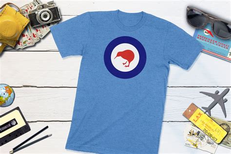 New Zealand Roundel Rnzaf Kiwi Bird Tshirt New Zealand Shirt Royal New