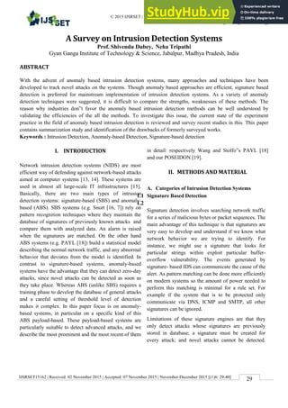 A Survey On Intrusion Detection Systems PDF